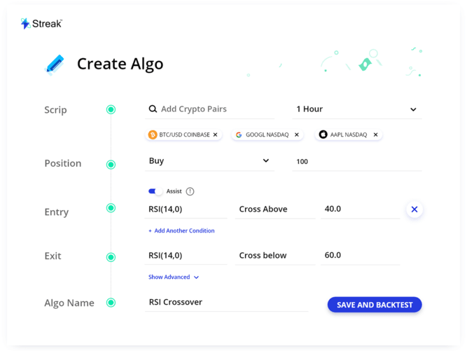 Streak | World's first algo trading platform without coding